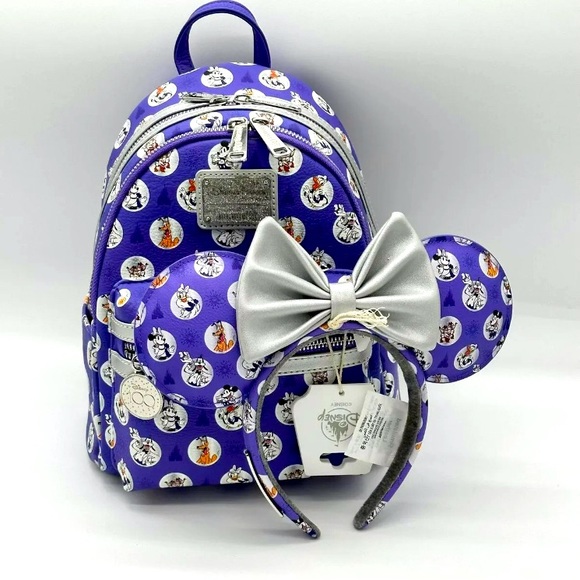 Loungefly | Bags | 223 Disney 00th Mickey Platinum Purple Loungefly ...